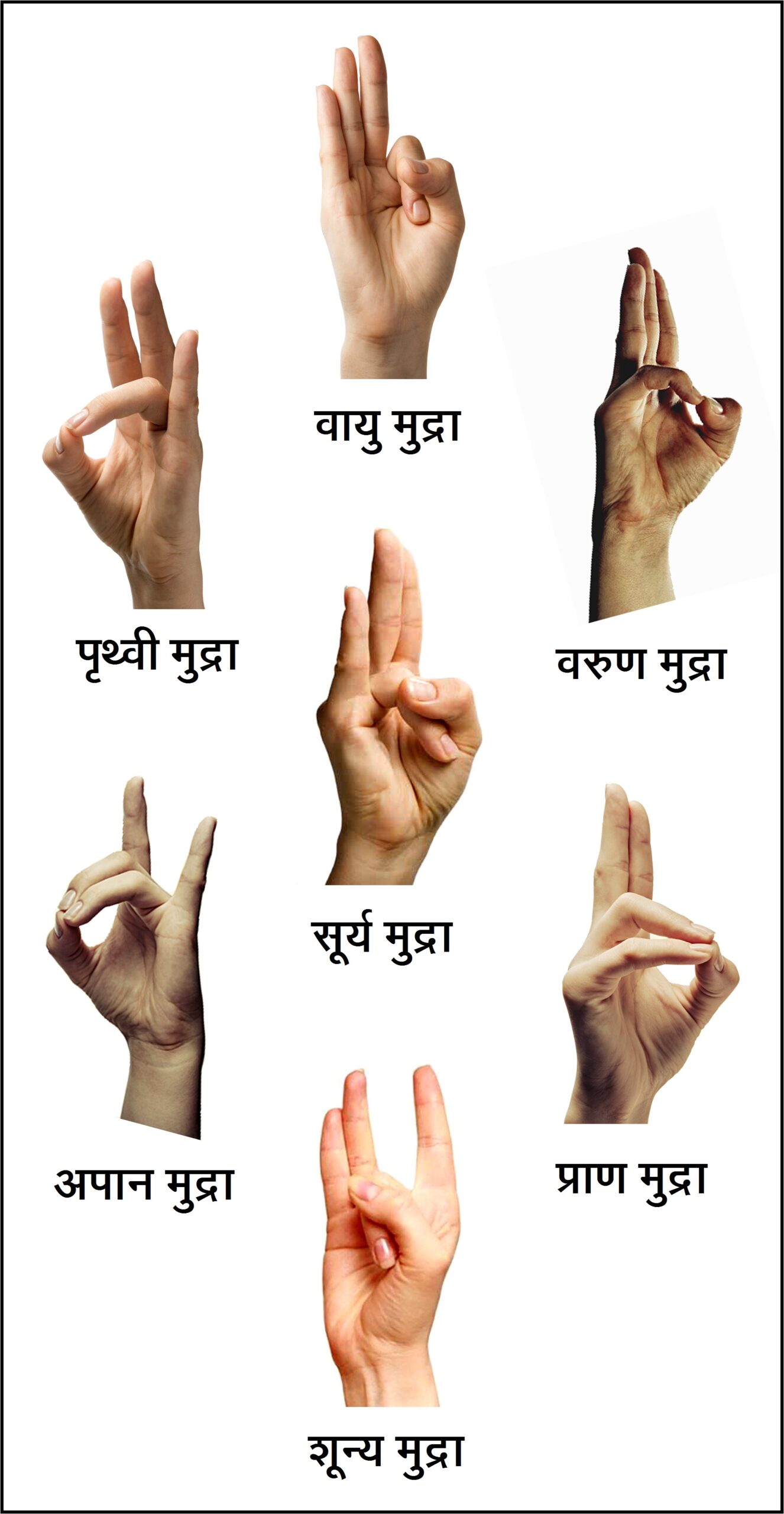 पंचतत्त्वांशी संबंधित मुद्रा (Panchtattva mudras) – मराठी विश्वकोश